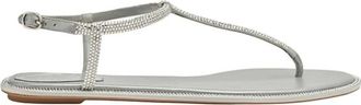 Rene Caovilla Femme, Chaussures, Gris, Taille: 40 EU Diana Flat Sandal