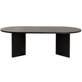 Hanah Home Table basse en bois Sable - 60 x 119 x 40 cm - Bois Noir