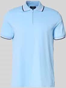 Mc Neal Slim Fit Poloshirt mit Kontraststreifen und Rei&szlig;verschluss