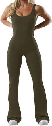 Generic Combinaison Femme Sport Yoga Seamless Moulant Scrunch Butt Lift Une Pièce Jumpsuit Ajustée Combinaison Body Sexy Élastique Confortable Tenue de Sport 