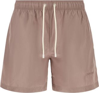 Palm Angels Badeshorts mit Logo-Stickerei - Rosa