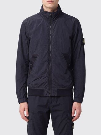 Stone Island Bomber en nylon ultral&eacute;ger et coupe-vent avec col montant et logo