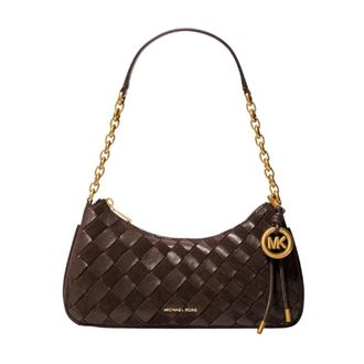 Michael Kors Nolita Medium Hand-Woven Leather Chain Pochette - Femme - Sacs - Brun - Taille: ONE Size