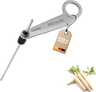 Westmark Coupe-radis ou à spirale avec longue tige de centrage, longueur : 24 cm, lame en acier inoxydable/aluminium, argent/gris, 51302260