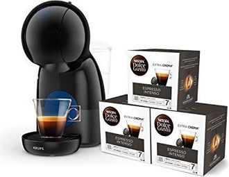 Krups Krups KP1A05CA Piccolo Xs und Espresso, Schwarz und Rot