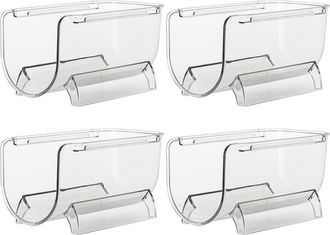 Happyyami KOMBIUDA 4 St&uuml;ck Transparentes Flaschenregal aus Robustem Kunststoff Platzsparender Flaschen Organizer f&uuml;r Wein und Wasserflaschen Vielseitig Einsetzb