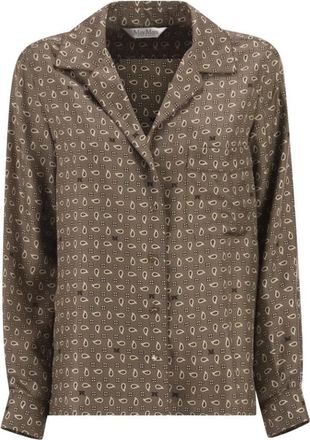 Max Mara Femme, Blouses et Chemises, Brun, Taille: 38 FR Mxmdisco Shirt