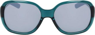 Nike Quadratischer Rahmen-Sonnenbrille f&uuml;r Damen (Petrol/Silber)
