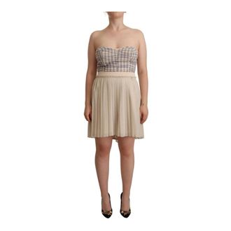 Guess Beige Plissiertes A-Linien Kleid - - Dresses - Damen - Beige - S