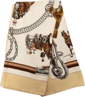 Herm&egrave;s &Eacute;charpe Equipages Pre-owned - Femme - Pre-owned - Multicolore - Taille: ONE Size
