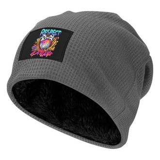 Ahdyr Bonnet en Maille gaufr&eacute;e, Polaire, Chaud, pour lhiver, Noir, pour Hommes et Femmes