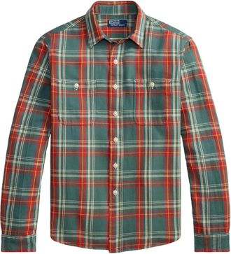 Polo Ralph Lauren chemise en flanelle à manches longues - Vert