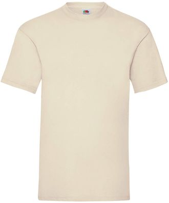 Fruit Of The Loom Herren-Kurzarm-T-Shirt, besonders hochwertig Gr. S, beige