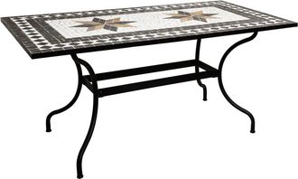 Atmosphera Atmosphera - Rechteckiger Esstisch Kipos aus Mosaiksteinen - Schwarz