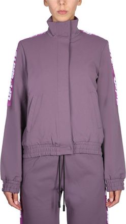Off-white Logo-Band High-Collar Sweatshirt - Purple