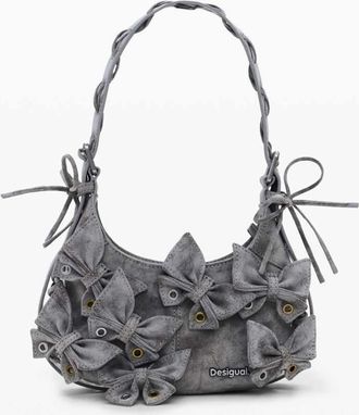 Desigual Petit sac avec appliqu&eacute;s papillons - Gris