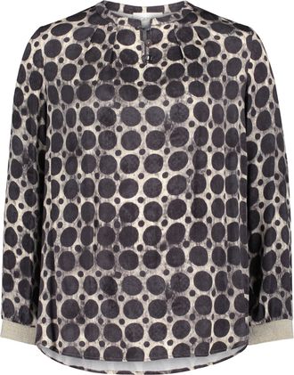 Cartoon Damen Casual-Bluse mit Rippbündchen 42, Nature-Black