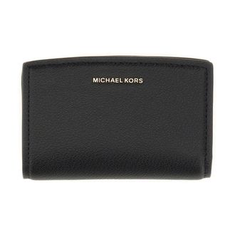 Michael Kors Portefeuille moyen en cuir grain&eacute; Bryant - Femme - Accessoires - Noir - Taille: ONE Size