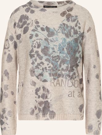 Betty Barclay Pullover Mit Glitzergarn Und Nieten beige