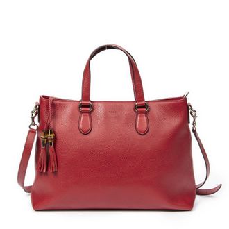 Gucci Crossbody Bags - Bamboo Tassel Zip Tote - Gr. unisize - in Rot - f&uuml;r Damen