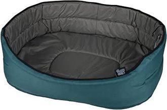 LOVE STORY Korb, oval, 75 x 57 cm, Smaragd/Grau