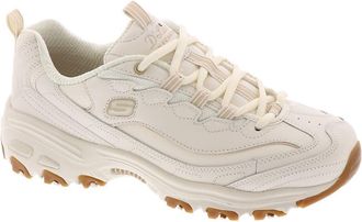 Skechers Womens D Lites Good Neutral Off White Low Top Sneaker Shoes 39.5 EU