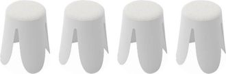 Sweeek Sweeek - 4er Set stapelbare Hocker, strukturierter Bouclébezug