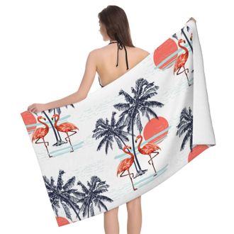 Generic Tropischer Flamingo Handt&uuml;cher Sandfrei Handtuch Gro&szlig;e Duschtuch F&uuml;r Reise Fitness Yoga Urlaub 80X130Cm