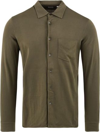 Aspesi Homme, Chemises, Vert, Taille: L Cotton Jersey Shirt