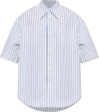 Ami Homme, Chemises, Blanc, Taille: M Chemise &agrave; rayures