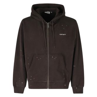 Carhartt Work in Progress Homme, Sweatshirts et sweats &agrave; capuche, Brun, Taille: XS Veste de peintre &agrave; capuche