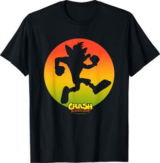 Crash Bandicoot Unisex T-Shirt Schwarz S - Retro Games T-Shirt - Klassisch geschnitten, doppelt genähter Saum