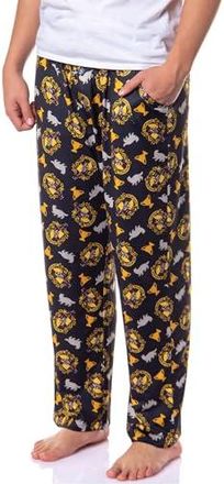 Intimo Harry Potter Hogwarts House Crest Pyjama pour homme Imprim&eacute; Gryffondor Serpentard Poufsouffle Serdaigle, noir, Large