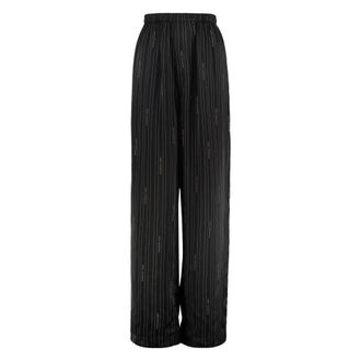 Balenciaga Weite Hose mit Ges&auml;&szlig;tasche - - Trousers - Damen - Schwarzk - S