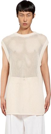 Laneus Viscose Nylon Openwork Knit vest