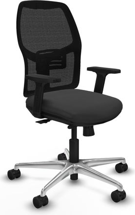 Piqueras y Crespo B&uuml;rostuhl, ideal f&uuml;r die Arbeit von Alfera mit 2D-Armen, h&ouml;henverstellbare Lendenwirbelst&uuml;tze, ausgestattet mit Syncro/Traslack und Schneideschaum, Sc