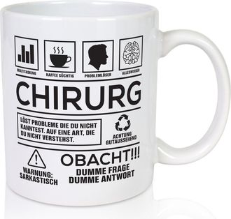 Generic Achtung Probleme Chirurg | Medizin | Chirurgie | Krankenhaus - Tasse Weiss - Kaffeetasse/Geschenk/Familie