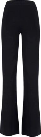 Calvin Klein Femme, Pantalons, Noir, Taille: 42 FR Pantalon Viscose Jambe &Eacute;vas&eacute;e Noir