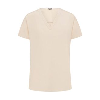 Kiton Tailored Seiden-T-Shirt - - Tops - Damen - Beige - S
