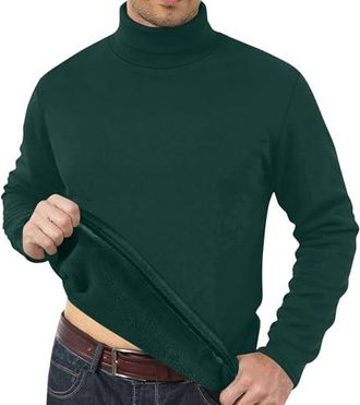 Generic Sweat-shirt l&eacute;ger uni pour homme - Sous-v&ecirc;tements thermiques rembourr&eacute;s et &eacute;pais - Grande taille - Peut &ecirc;tre port&eacute; &agrave; lext&eacute;rieur du haut des v&ecirc;tements 