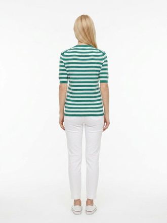 Dolce & Gabbana Womens Blue Silk T-Shirt