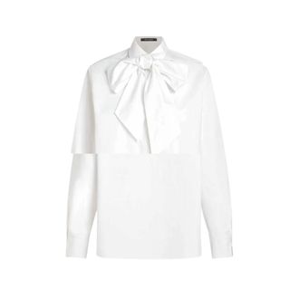 Karl Lagerfeld Femme, Blouses et Chemises, Blanc, Taille: 40 FR DNA Bow Detail Shirt