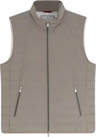 Brunello Cucinelli Homme, Vestes, Gris, Taille: XL Gilet Matelass&eacute;