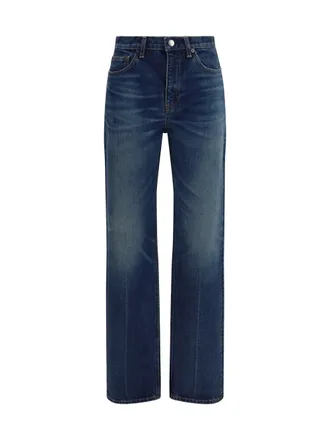 Toteme Straight-Leg Japanese Cotton Jeans - Blue
