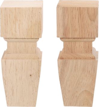 Artibetter jojofuny 2 St&uuml;ck Massivholz-Sofabeine: 15 cm hohe, unlackierte Ersatzf&uuml;&szlig;e f&uuml;r Sofa, Stuhl, Bank, Kommode, Bett, Schrank, B&uuml;cherregal und DIY-Projekte 