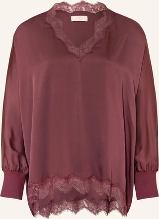 IVI Collection Ivi Collection Blusenshirt Mit Seide rot
