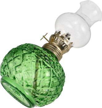 Soimiss Vintage Hand&ouml;llampe f&uuml;r Innenbereich Dekorative Petroleumlampe mit Glaskamin Ersatz f&uuml;r &Ouml;llampenkugeln Verstellbare Flamme