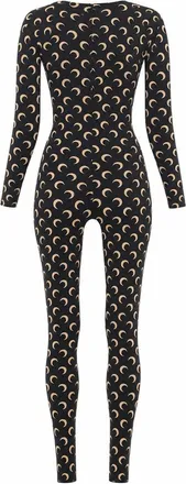 Marine Serre Slim-Fit Polyamide Jumpsuit - Black