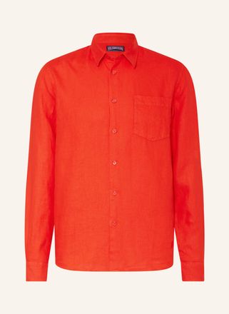 Vilebrequin Leinenhemd Regulrar Fit rot
