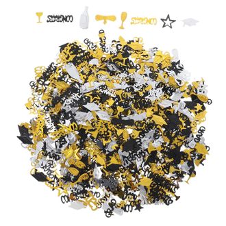 Valiclud 3 St&uuml;ck pack Abschlusskonfetti 2025 aus Gl&auml;nzendem Pvc mit Absolventenh&uuml;ten und Diplomen Tischdekoration f&uuml;r Schulabschlussfeier und Party Zubeh&ouml;r